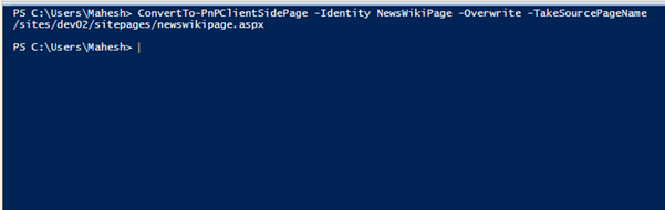 SharePoint Page Transformation Using PowerShell